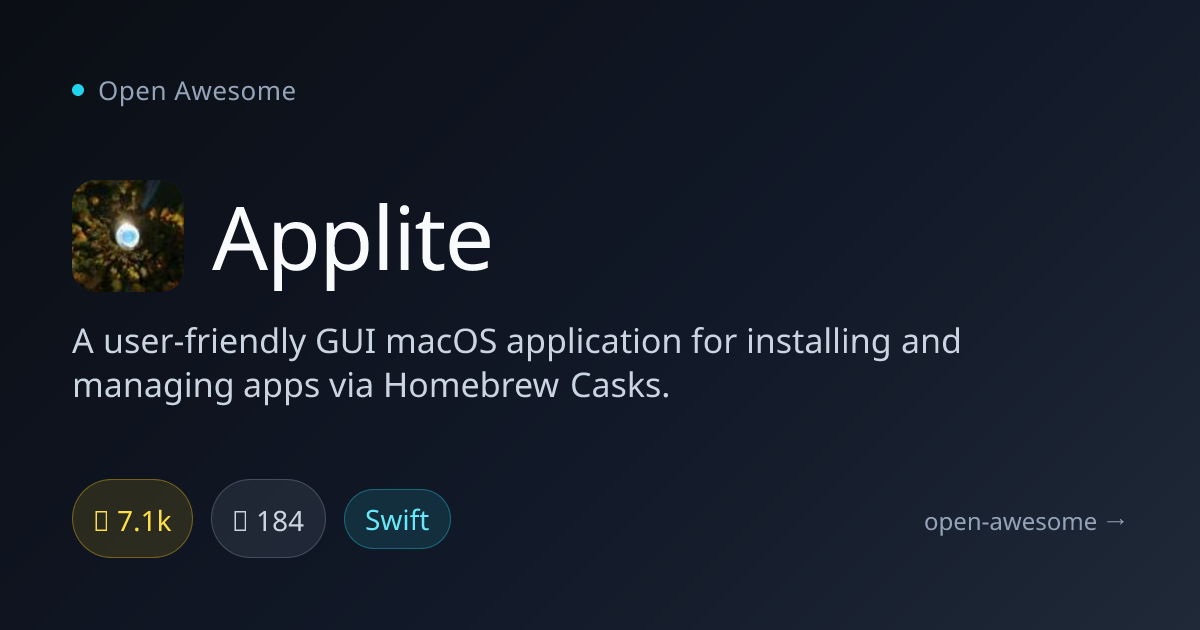 Applite — Homebrew GUI for macOS | Open Awesome