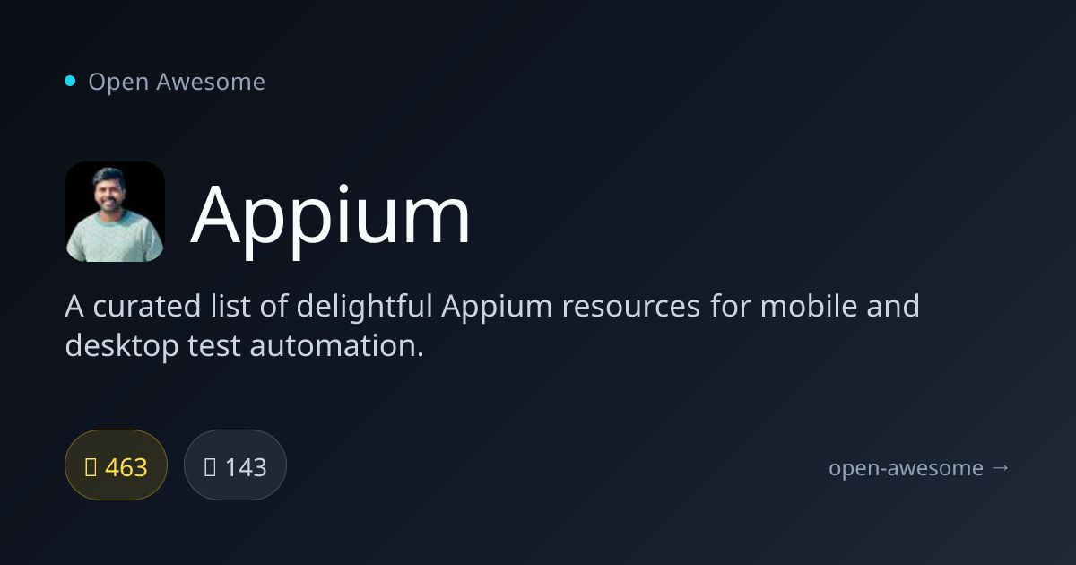 Appium — Appium Resources Collection | Open Awesome