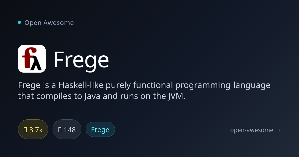 Frege — JVM Functional Language | Open Awesome