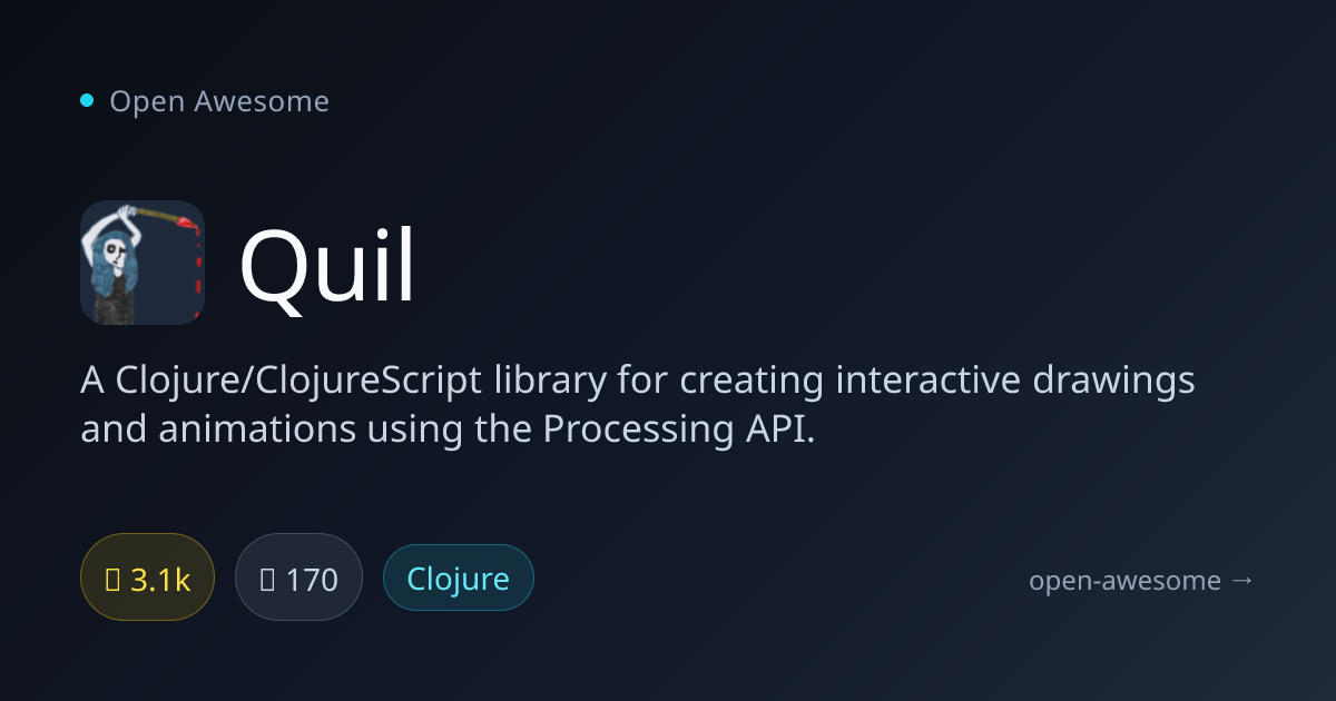 Quil — Clojure Drawing & Animation Library | Open Awesome